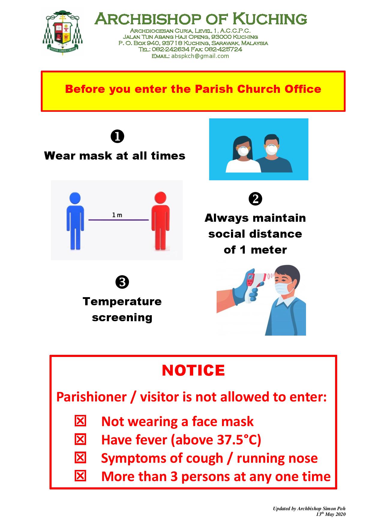 Guidelines for re-opening of Catholic Parish Offices and Churches ...