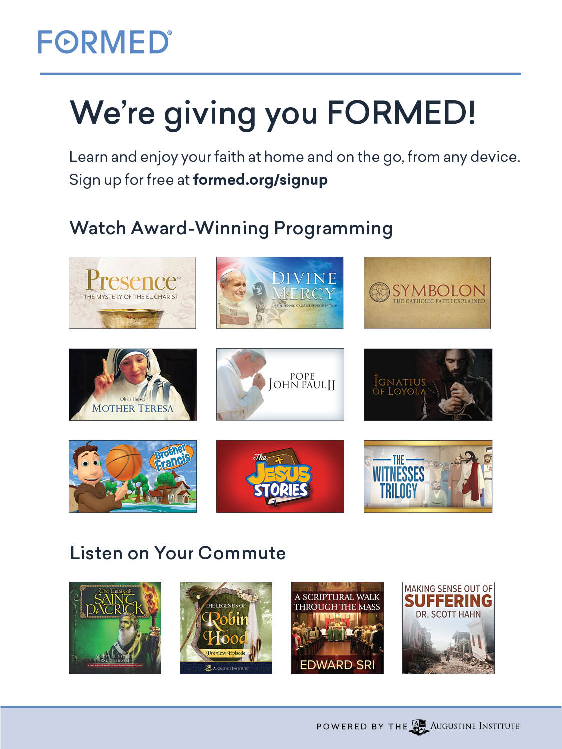 FORMED. The Catholic Faith. On Demand. - Today's Catholic Online