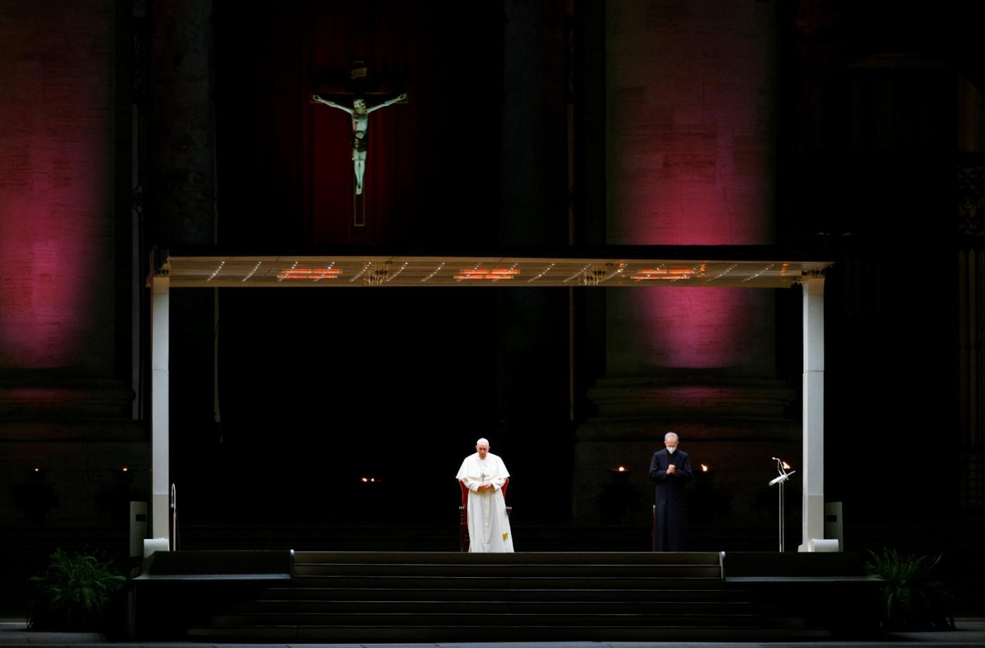 Pope leads Via Crucis with young people in torch-lit St. Peter’s Square ...