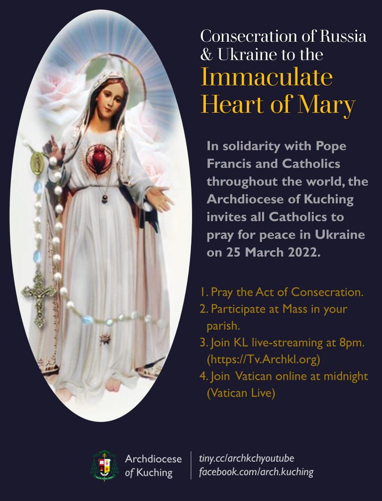 Invitation to join prayers for the Consecration of Russia and Ukraine ...